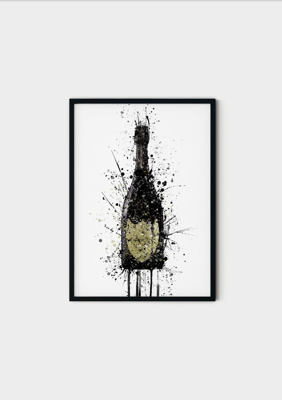 Dom Perignon Champagne Bottle Canvas Bar Painting Bar Decoration Dom ...