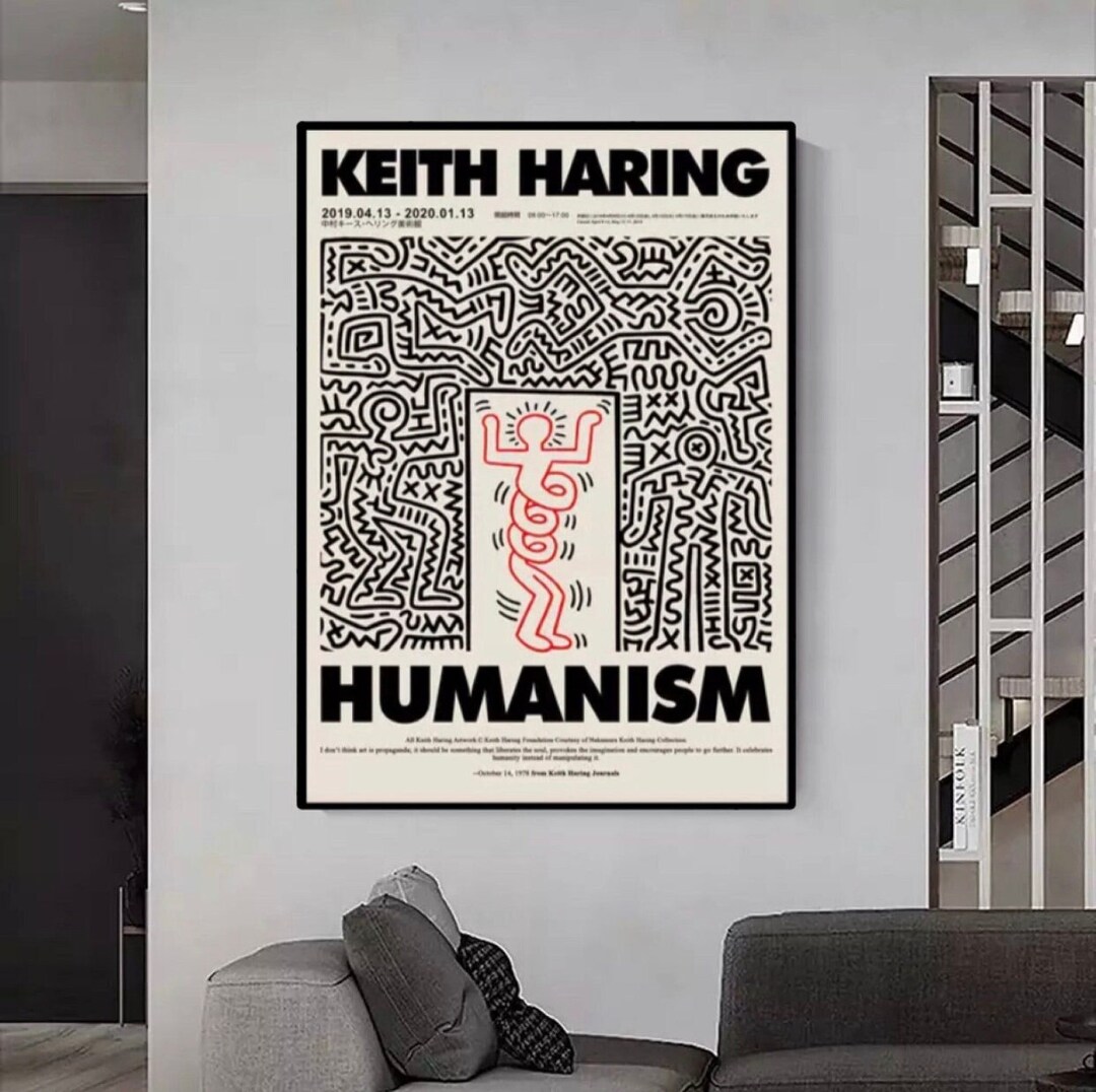 Keith Haring Humanism Print, Famous Art Poster, Art Exhibition Print ...