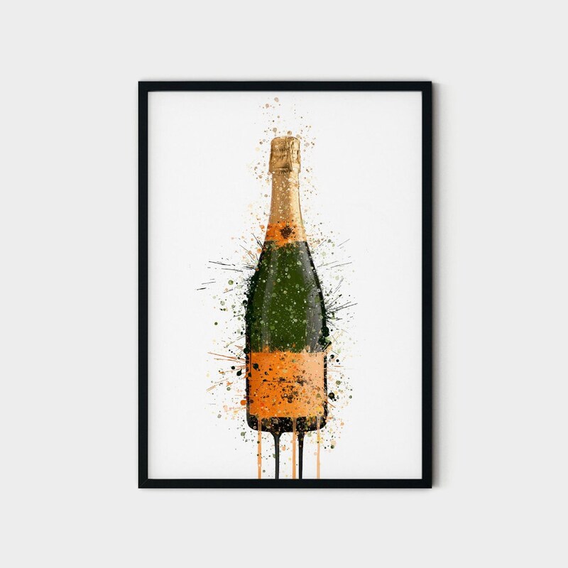 Champagne Poster - Etsy