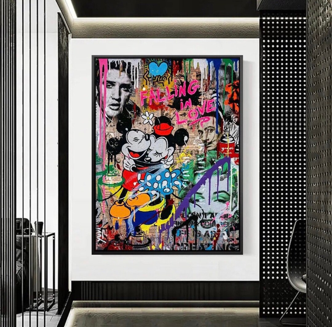 Mickey Mouse Pop Art Canvas Mickey Pop Art Painting Pop Art Painting ...