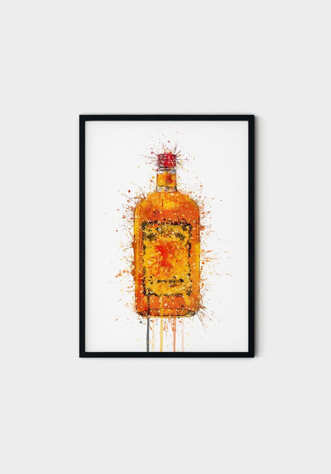 Fireball Whiskey Canvas Fireball Whiskey Wall Art Fireball Print ...