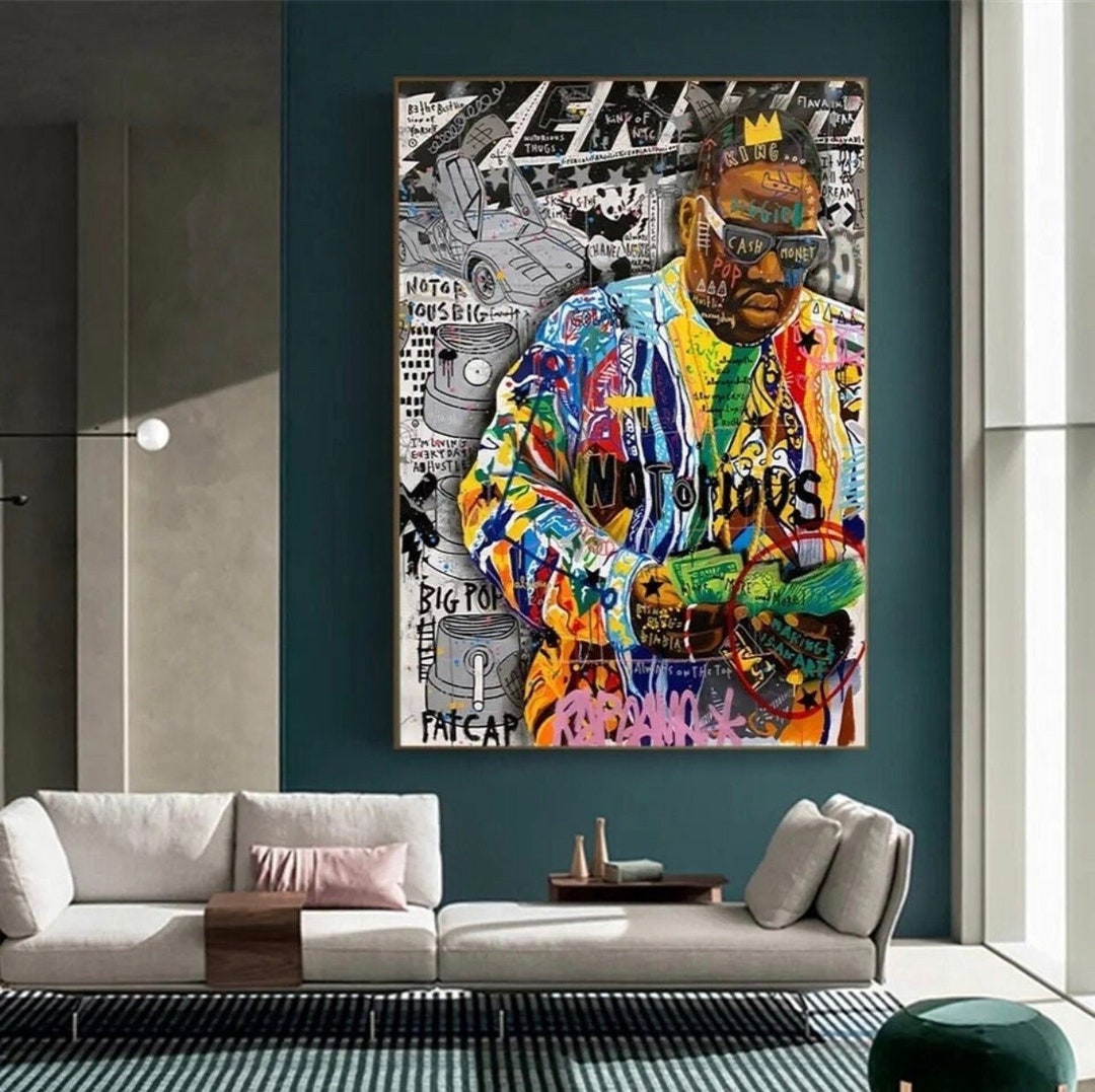 The Notorious BIG Pop Art Canvas Pop Culture Decoration Graffiti ...