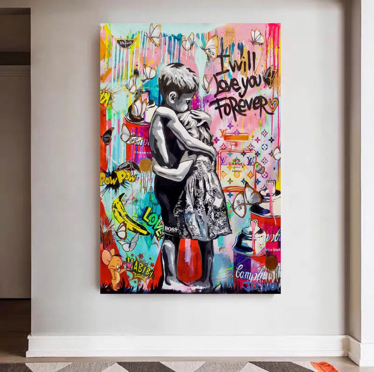 Pop Art Banksy Canvas Pop Culture Painting Graffiti Painting Banksy ...