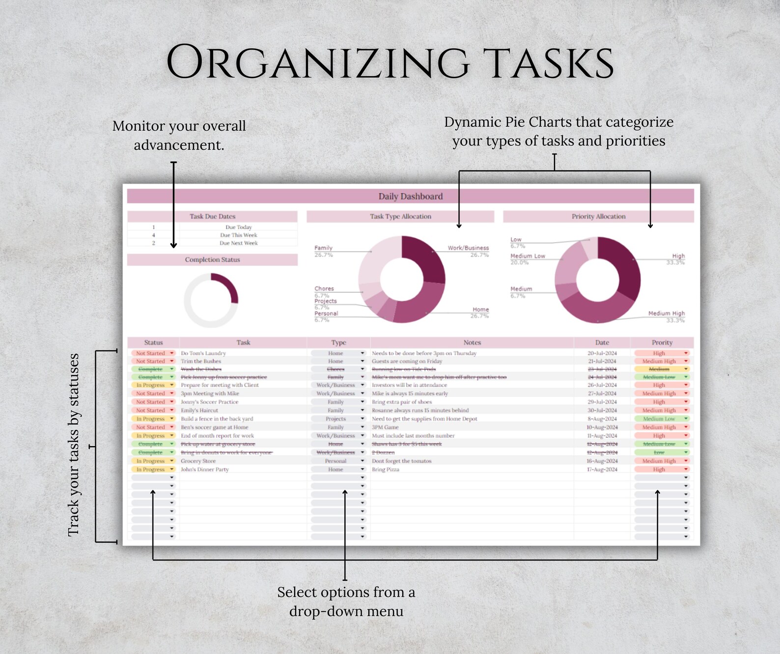 The Ultimate Digital Calendar and Interactive Daily Planner Spreadsheet ...