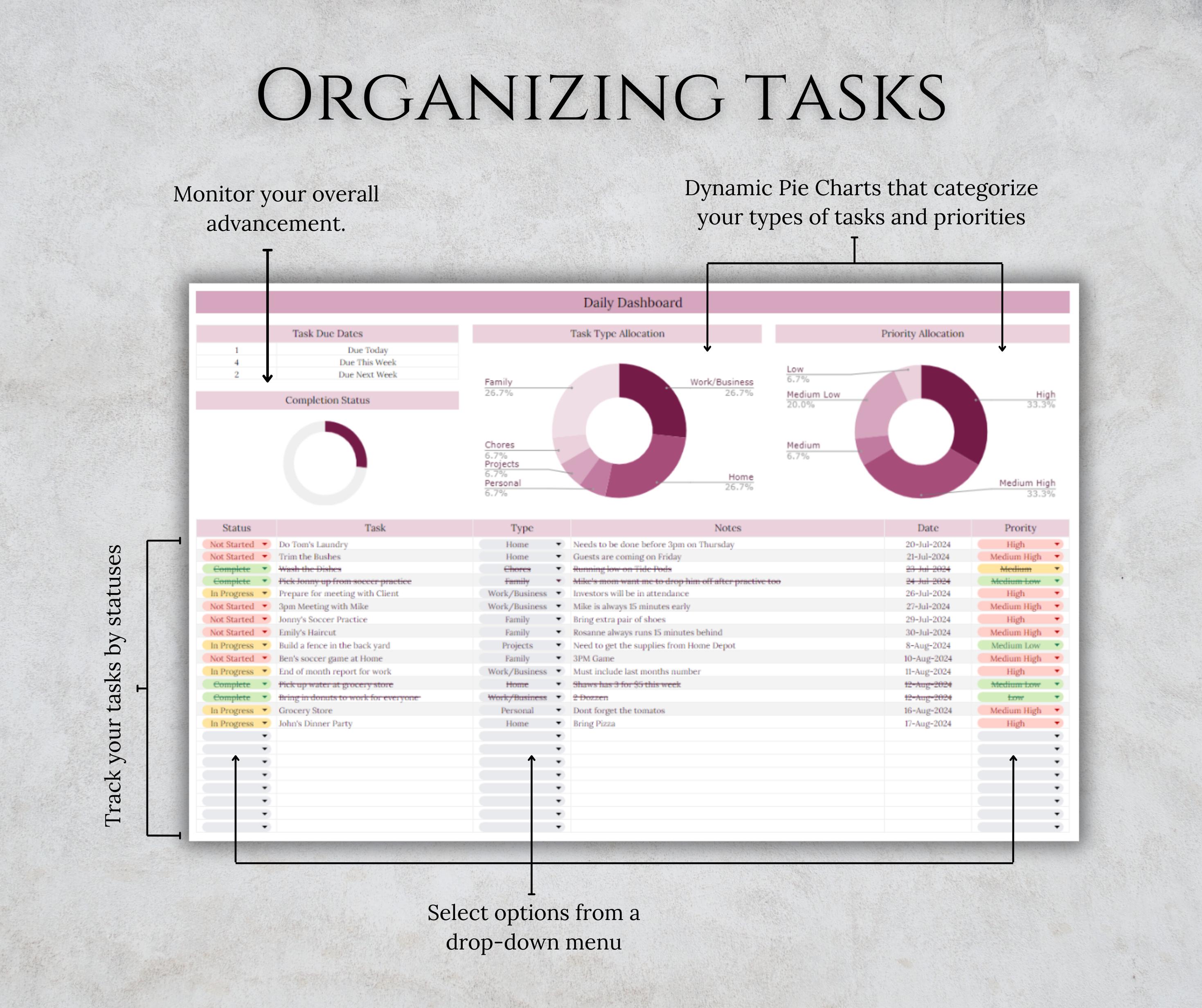 The Ultimate Digital Calendar and Interactive Daily Planner Spreadsheet ...