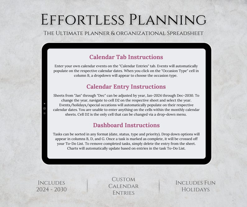 The Ultimate Digital Calendar and Interactive Daily Planner Spreadsheet ...