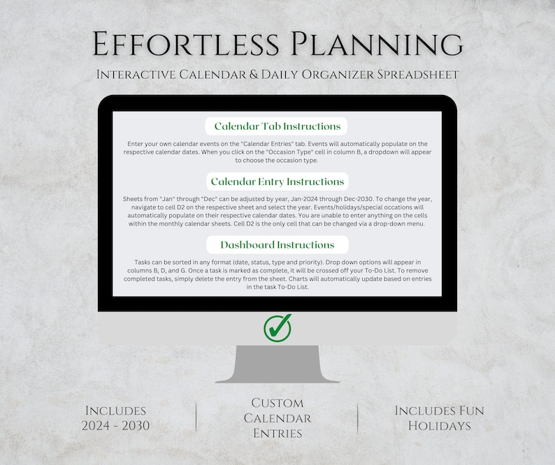 The Ultimate Digital Calendar and Interactive Daily Planner Spreadsheet ...