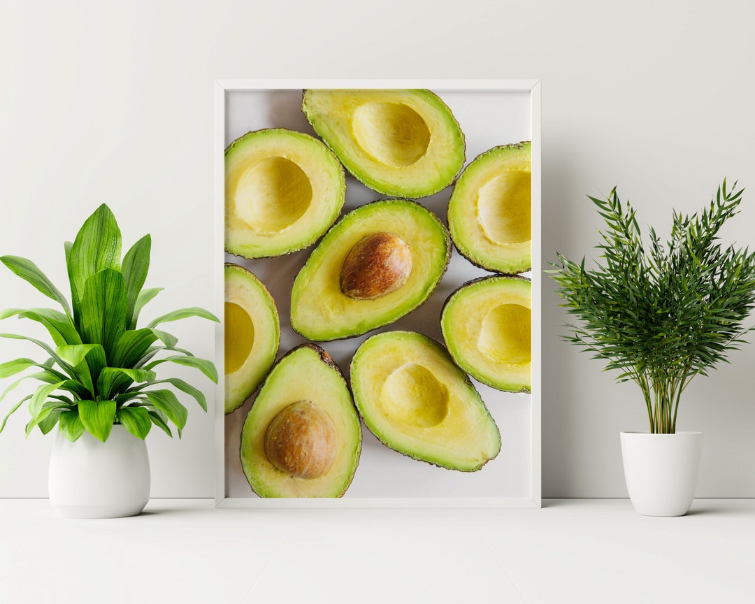 Avocado Kitchen Wall Art: Vibrant Food Photo Print (digital Download ...