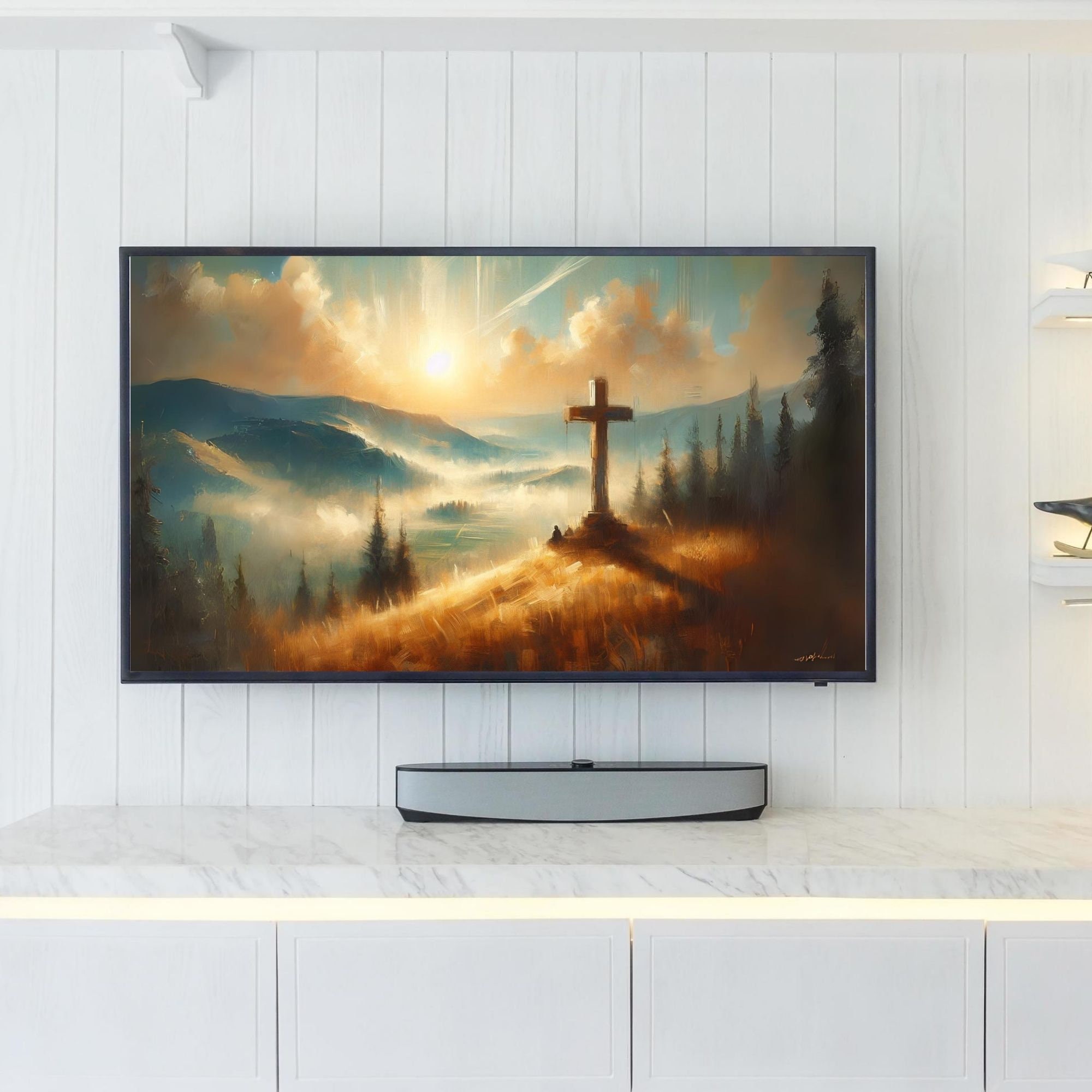 FRAME TV Art, Jesus Modern Painting, Jesus Christ Art, Spring Art Tv ...