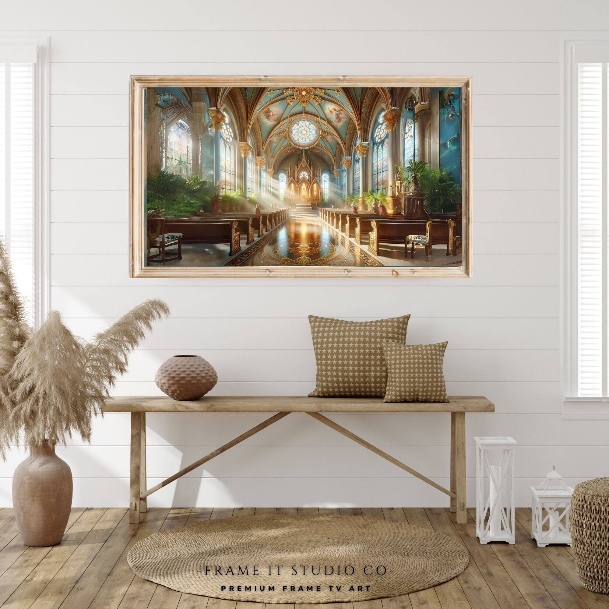 FRAME TV Art Holy Bible Art, Church Interior, Jesus Christ Art, Spring ...