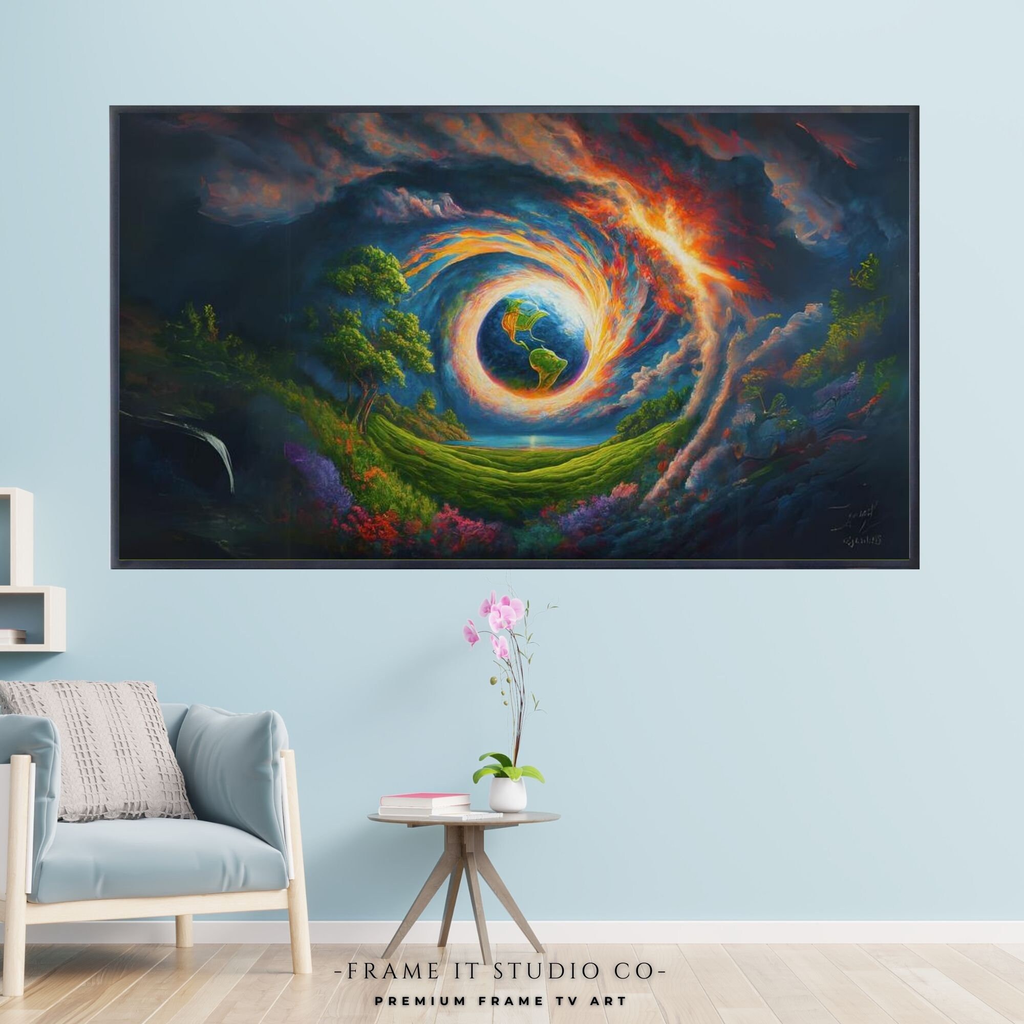 FRAME TV Art, God's Creation of the World, in the Beginning, Genesis ...