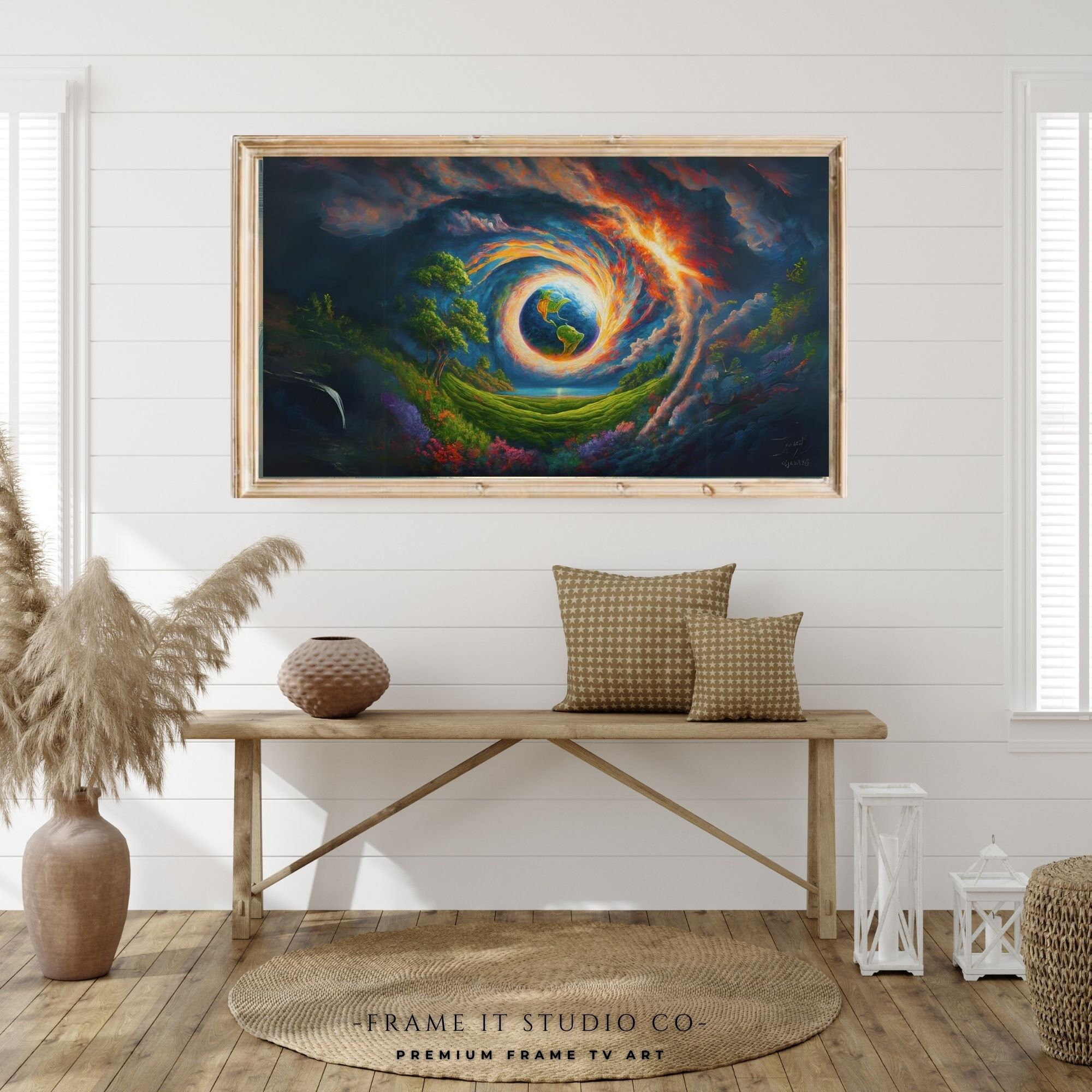 FRAME TV Art, God's Creation of the World, in the Beginning, Genesis ...