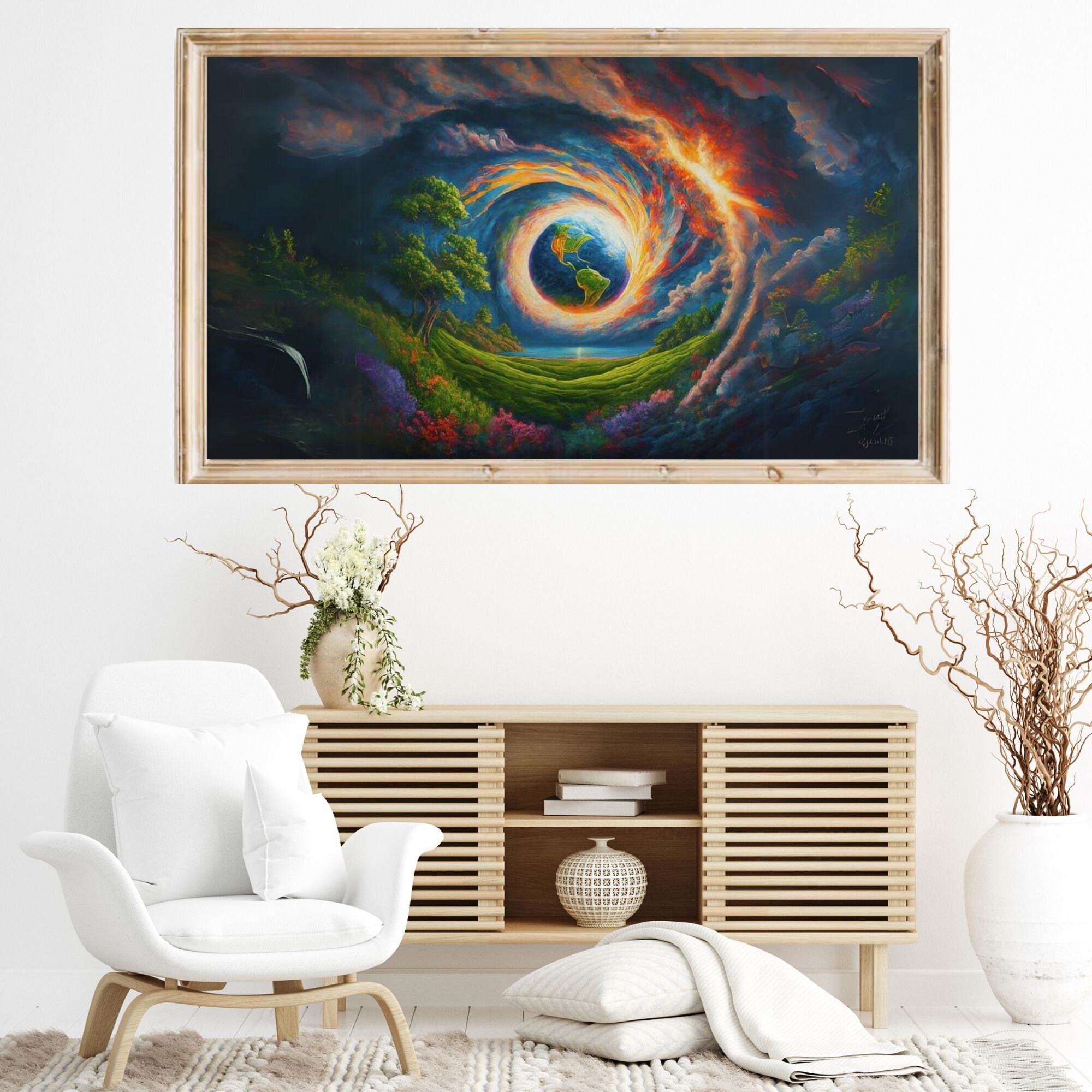 FRAME TV Art, God's Creation of the World, in the Beginning, Genesis ...