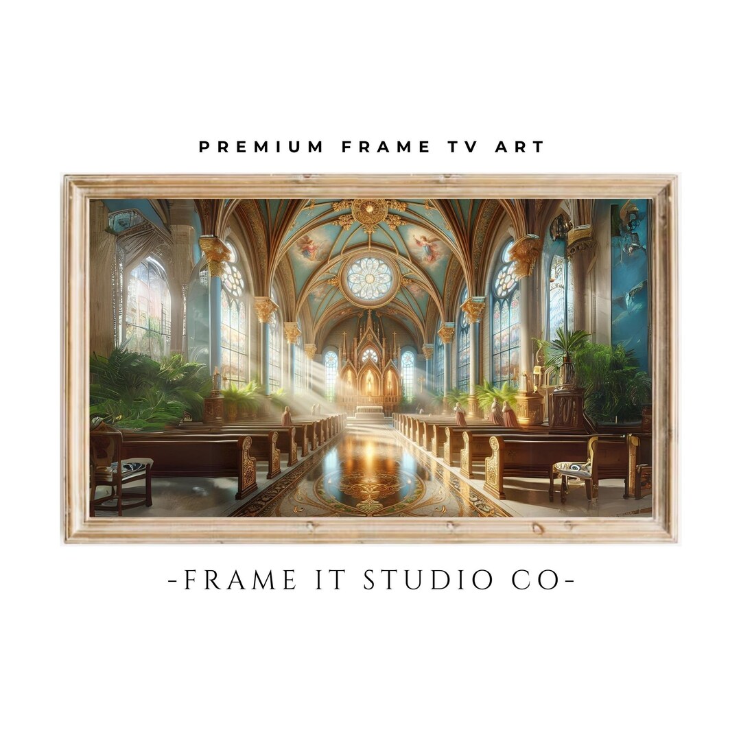 FRAME TV Art Holy Bible Art, Church Interior, Jesus Christ Art, Spring ...