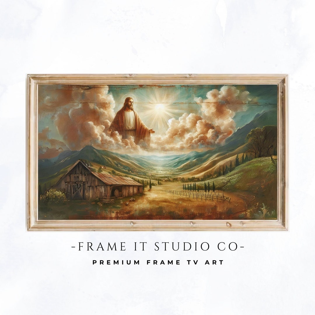 FRAME TV Art, Jesus Modern Painting, Jesus Christ Art, Spring Frame Tv ...