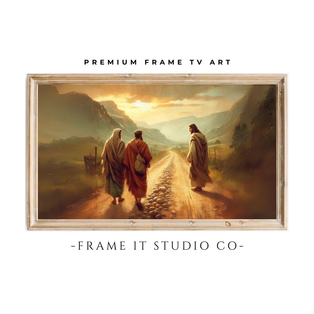 FRAME TV Art, the Road to Emmaus, Jesus Christ Art, Spring Frame Tv ...