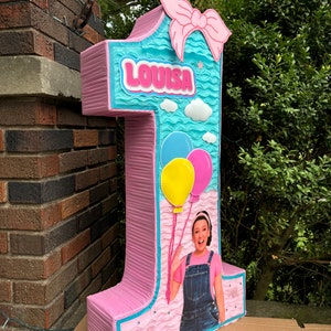 Piñata Numero Con Temática Ms. Rachel 30x20x4 Pulgadas - Etsy