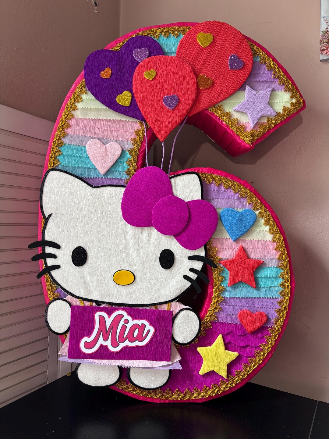 Hello Kitty Piñata With Birthday Number 30x20x4 Inches - Etsy