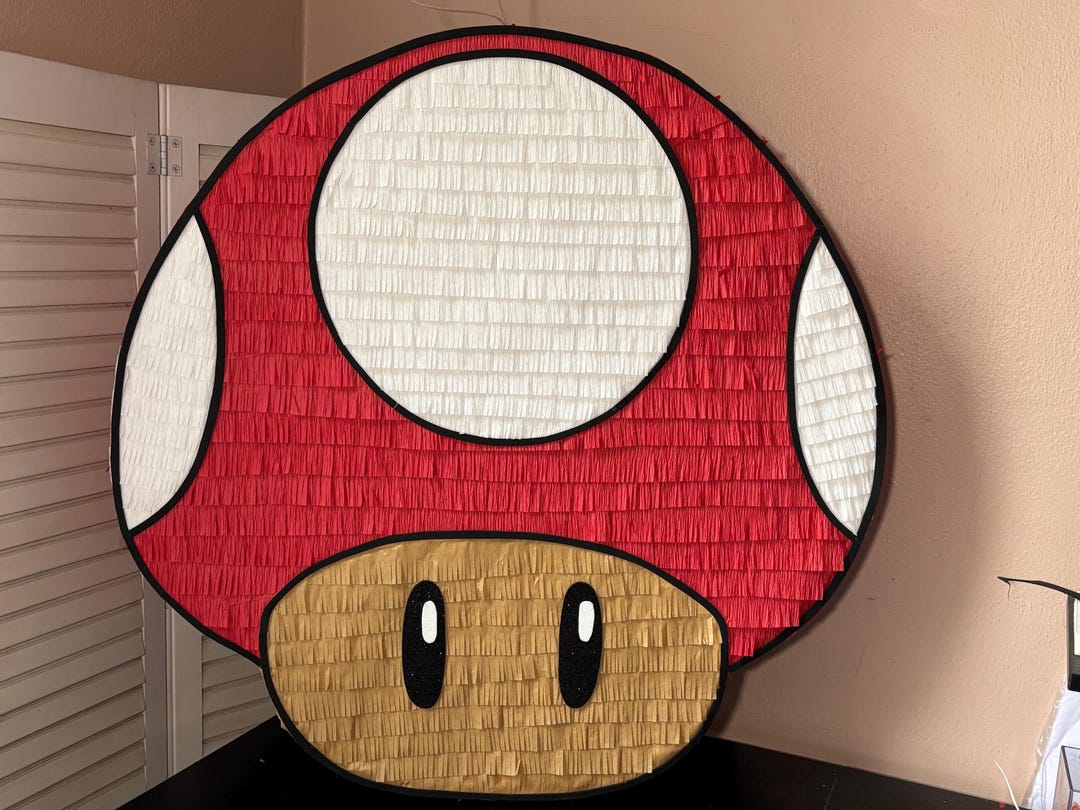 Mario Bros Mushroom Piñata, Toad 25x25x4 - Etsy