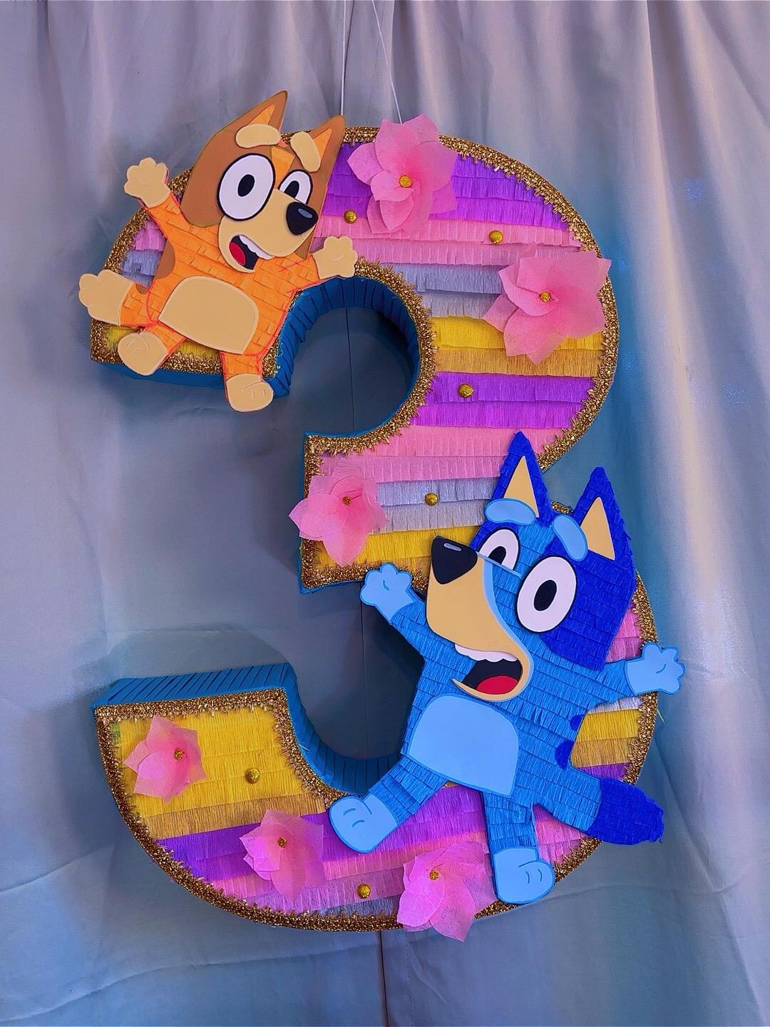 Bluey and Bingo Themed Number Piñata 30x20x4 Inches - Etsy