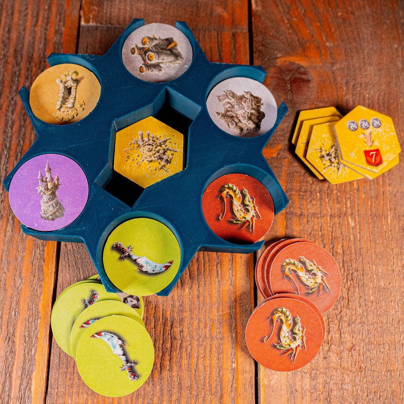 Mage Knight Organiser - Enemy Token Holder | Shaped to Match the Map ...