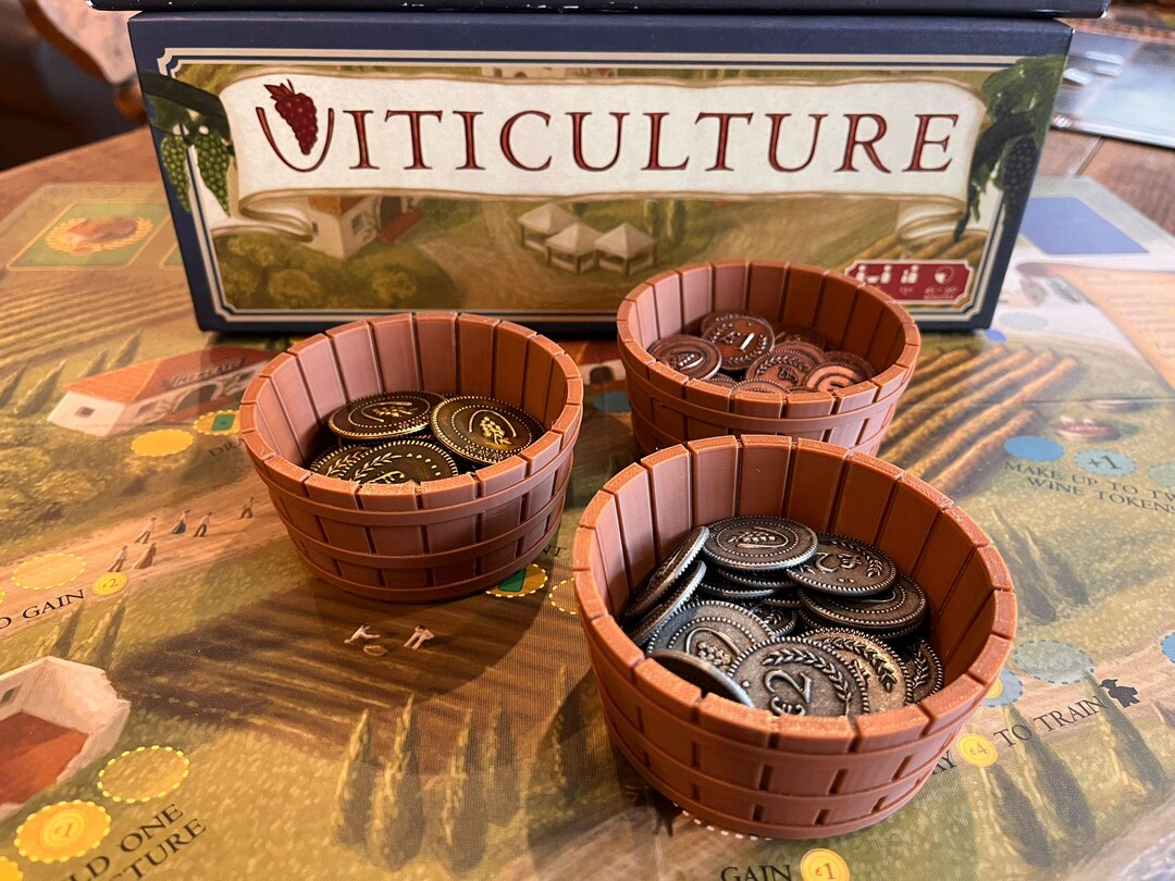 Viticulture Coin Barrels. Set of 3 Wine Barrel Resource, Coin or Token ...