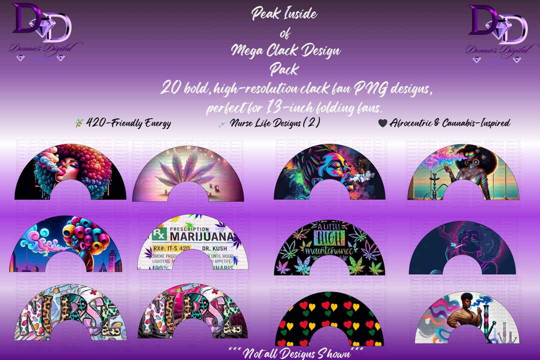 20 Afrocentric Clack Fan Pngs | 13-inch Fan Designs| 420, Nurse ...