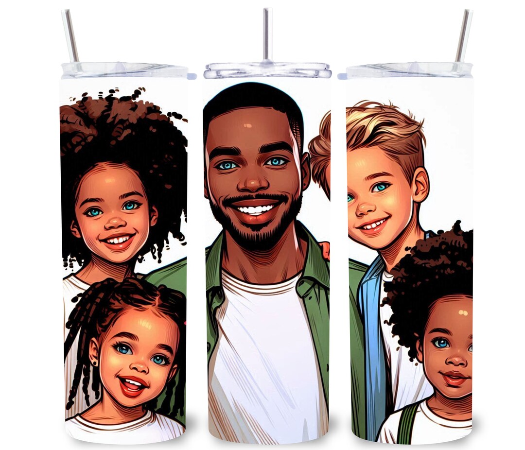 Diverse Afrocentric Family Portrait: A Digital Art Print Depicting a ...