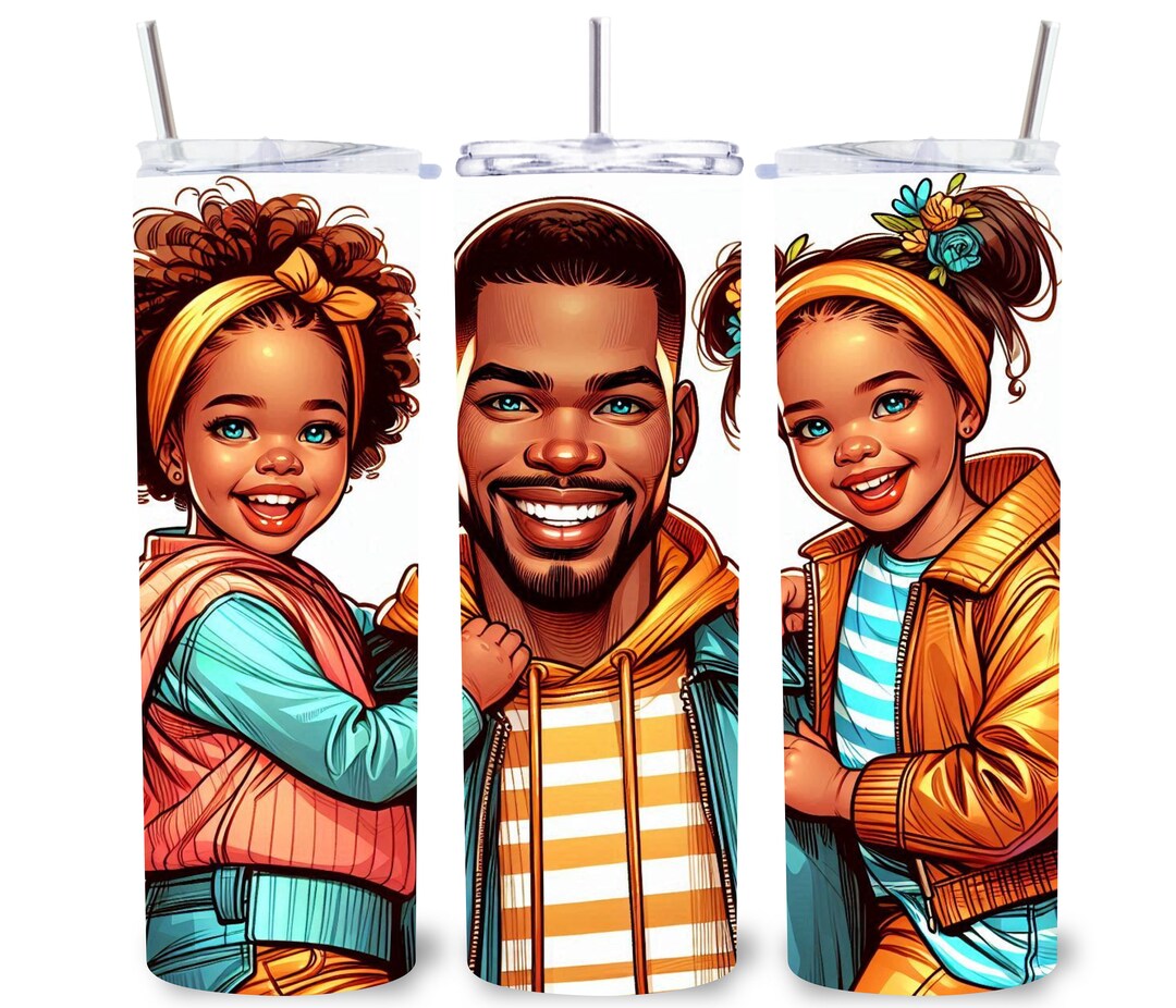 Vibrant Afrocentric Family Portrait: Digital Art Print of a Joyful ...