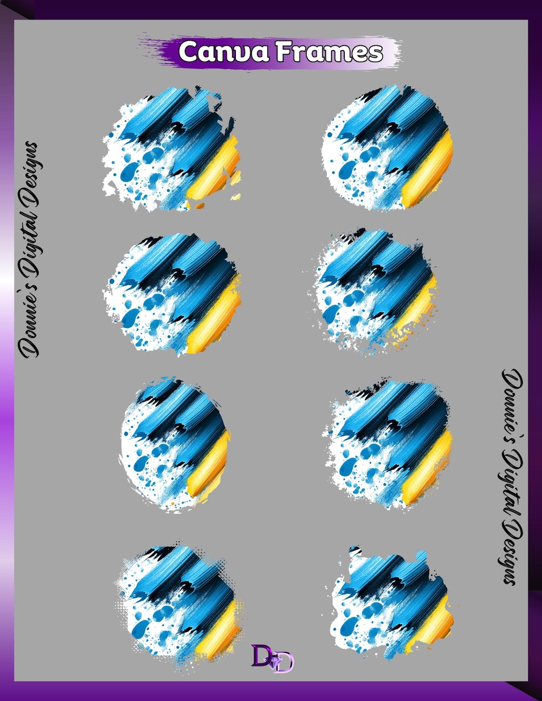 Digital Frames for Canva | Drag and Drop | Customizable for Invitations ...