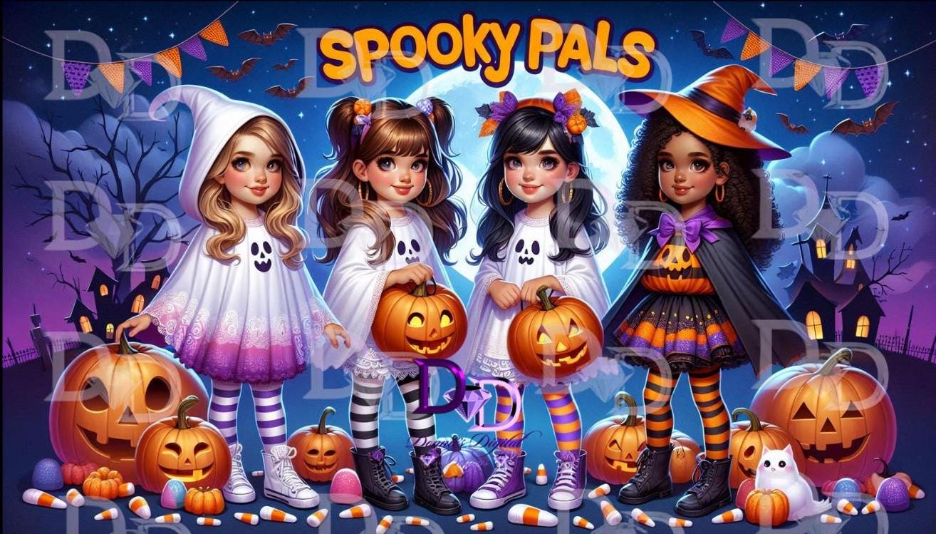 Celebrate Diversity With Spooky Pals: High-res Halloween Pngs | Diverse ...