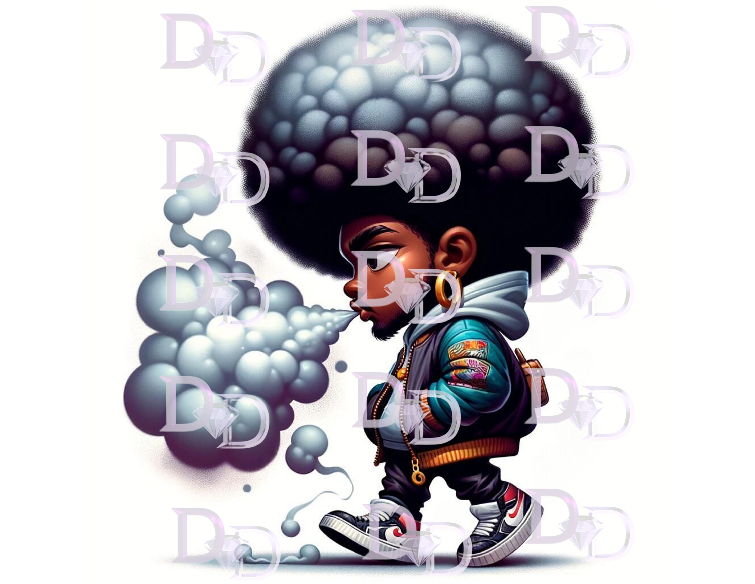 420 Young Black Man Smoking Png - Etsy