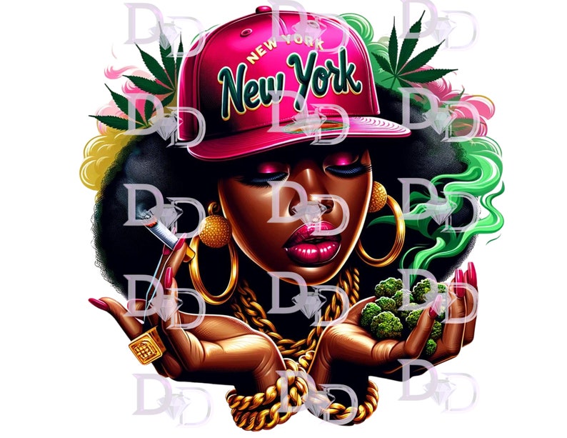 420 New York Black Woman PNG - Etsy
