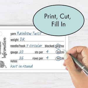 Printable Swatch Card, Printable Swatch Label, Craft Organization ...