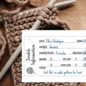 Printable Swatch Card, Printable Swatch Label, Craft Organization ...