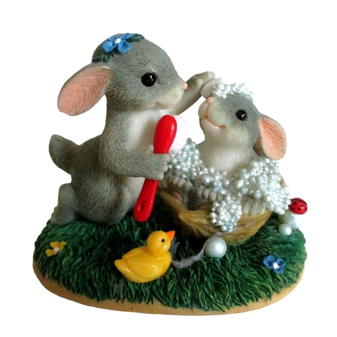 Fitz and Floyd Charming Tails Binkey Bunny Figurine Wash Away Your ...