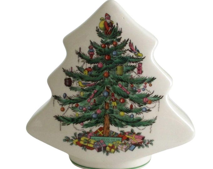 Spode Christmas Tree Coin Bank - Vintage Holiday Decor - Collectible ...