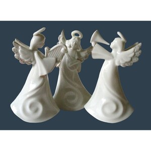 3 Mikasa Angel Porcelain Figurines 4" Tall - Vintage Christmas Home ...