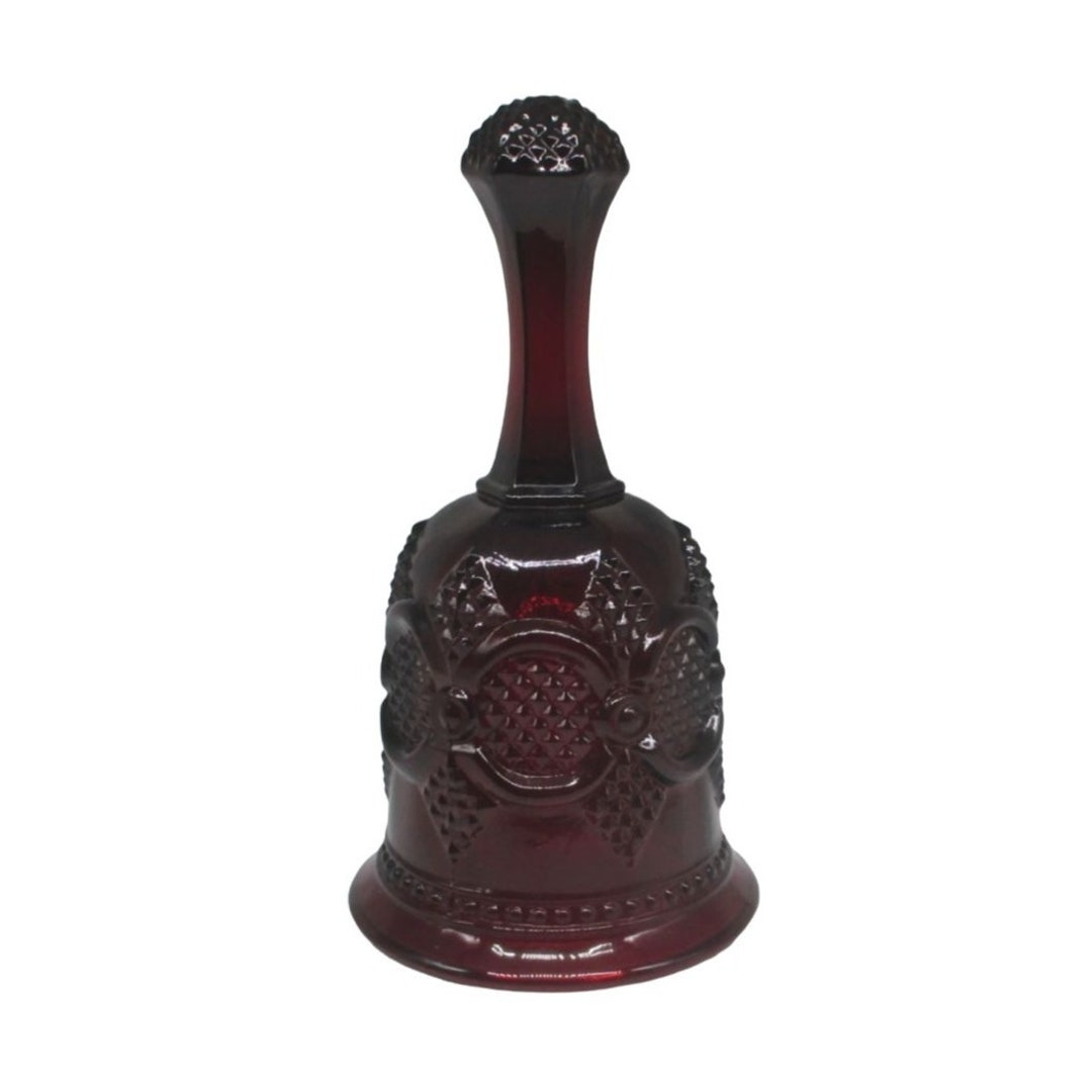 Avon Cape Cod Ruby Red Glass Bell - Ruby Glassware - Vintage Home Decor ...