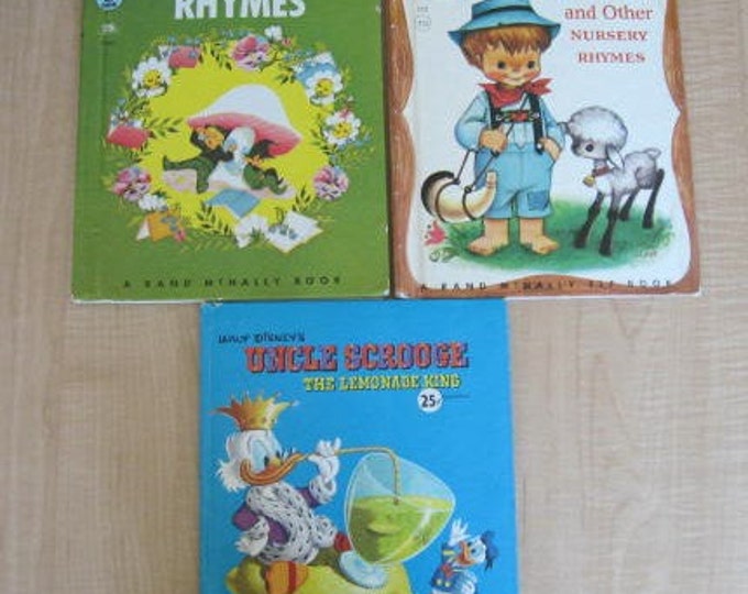 3 Vintage Children's Books Disney Uncle Scrooge Sleepy Time Rhymes ...