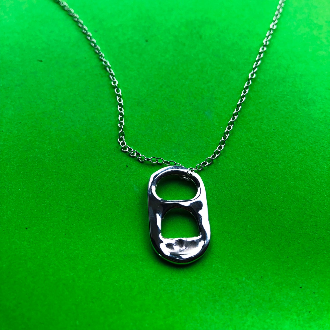 Soda & Beer Tab Necklace Handmade Sterling Silver Sarah - Etsy UK