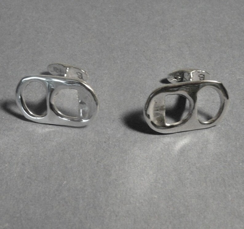 Beer Ring Pull cufflinks handmade Sterling Silver | Etsy