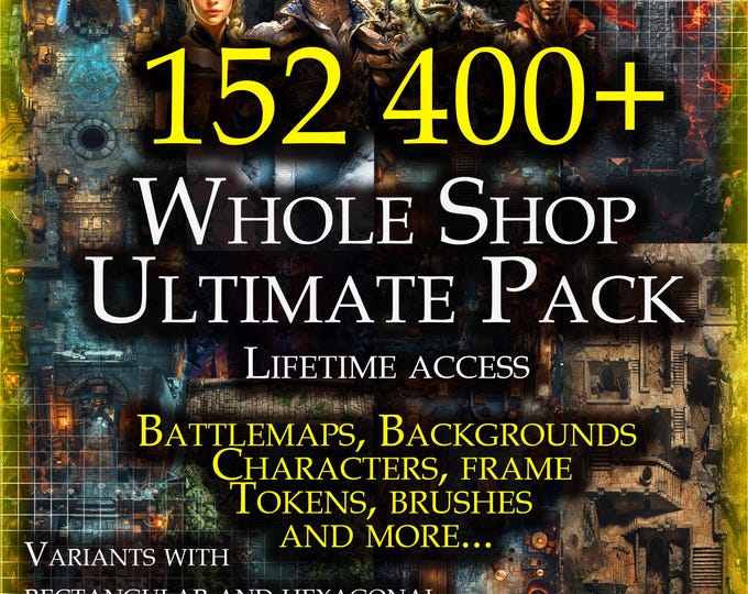 Dungeons and Dragons Battlemaps & Backgrounds Bundle | Digital RPG maps ...