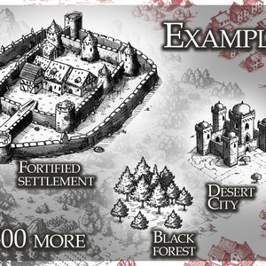 Brushes for Fantasy Map Making - 600 Pcs. Medieval Cartography Style ...