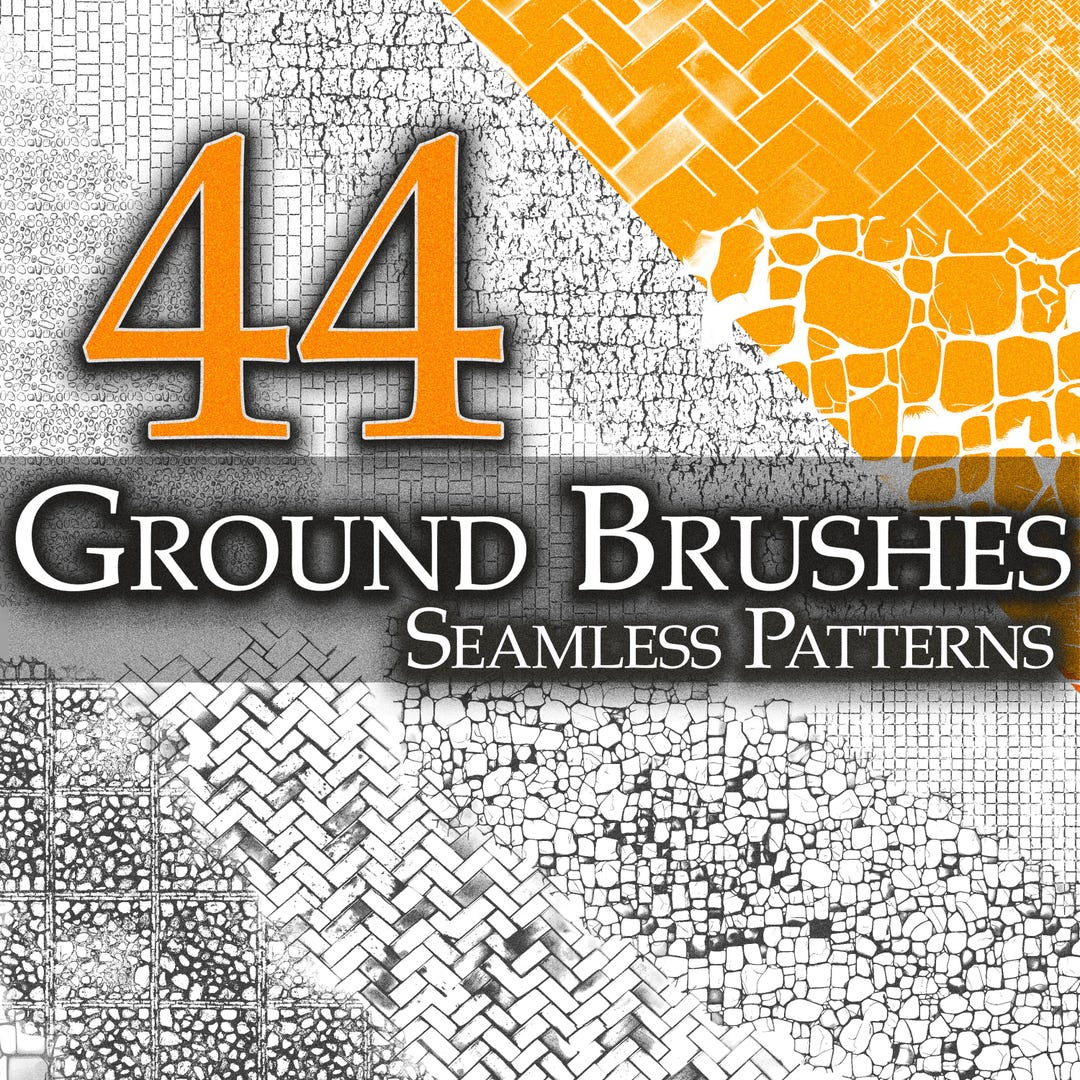 Brushes for Fantasy Map Making - 44 Seamless Texture Patterns. Perfect ...