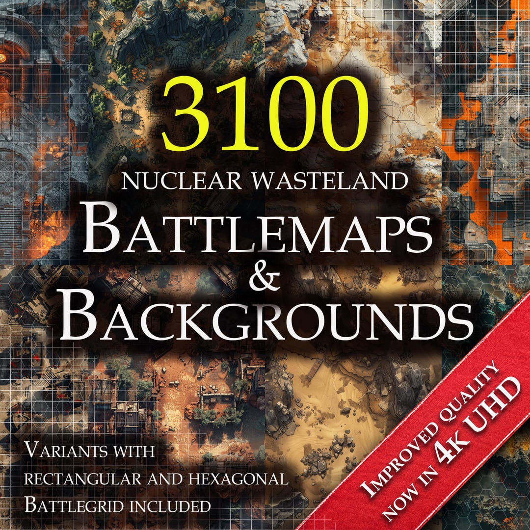 3100 Nuclear Wasteland Battlemaps and Backgrounds (dnd Compatible ...
