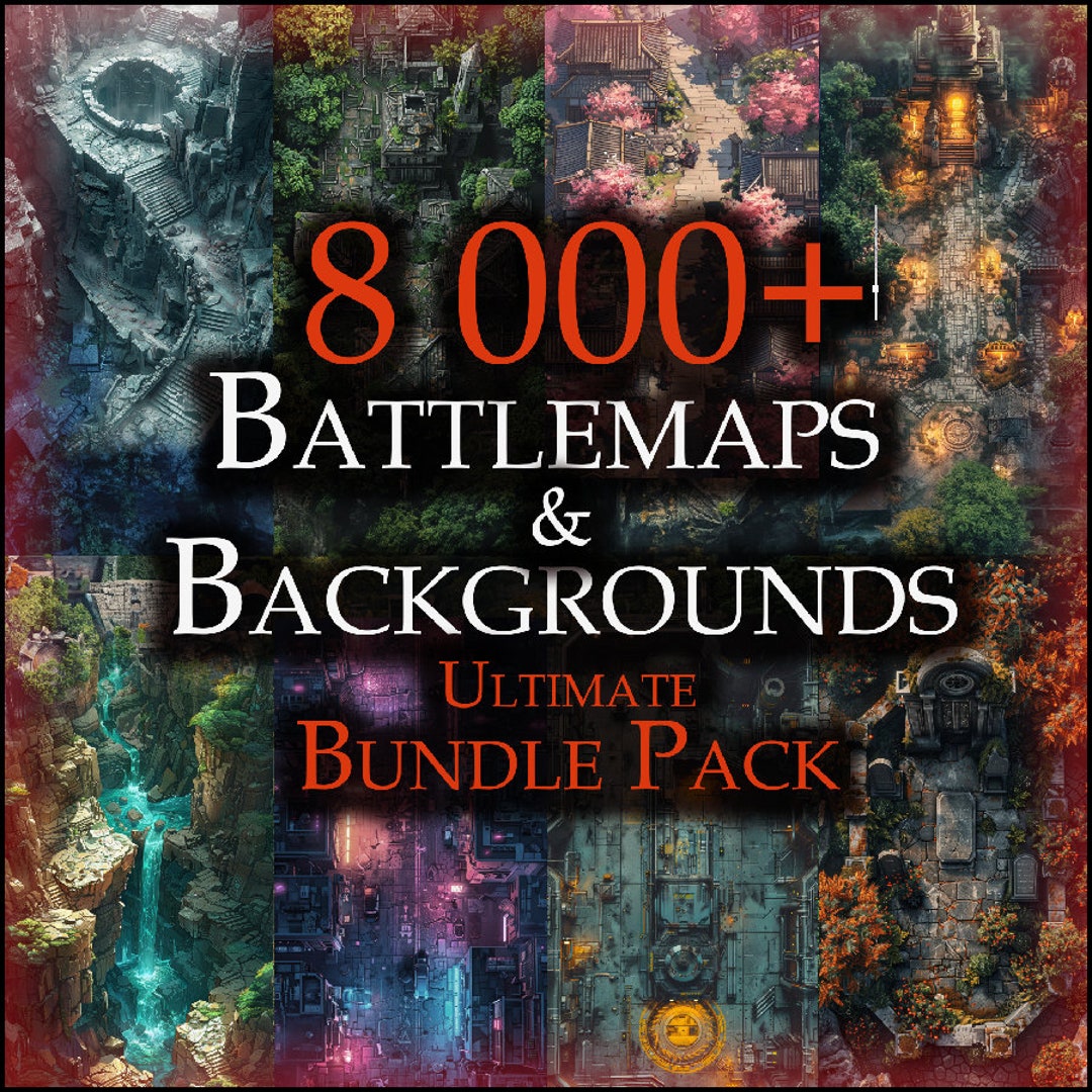 Dungeons and Dragons Battlemaps & Backgrounds Bundle Digital RPG Maps ...