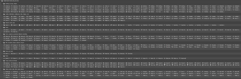 Medieval Cartography Map Brushes: 600 Pieces (Photoshop and Procreate ...