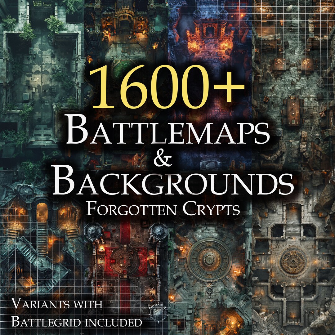 Dungeons and Dragons Battlemaps & Backgrounds in Forgotten Crypts Theme ...