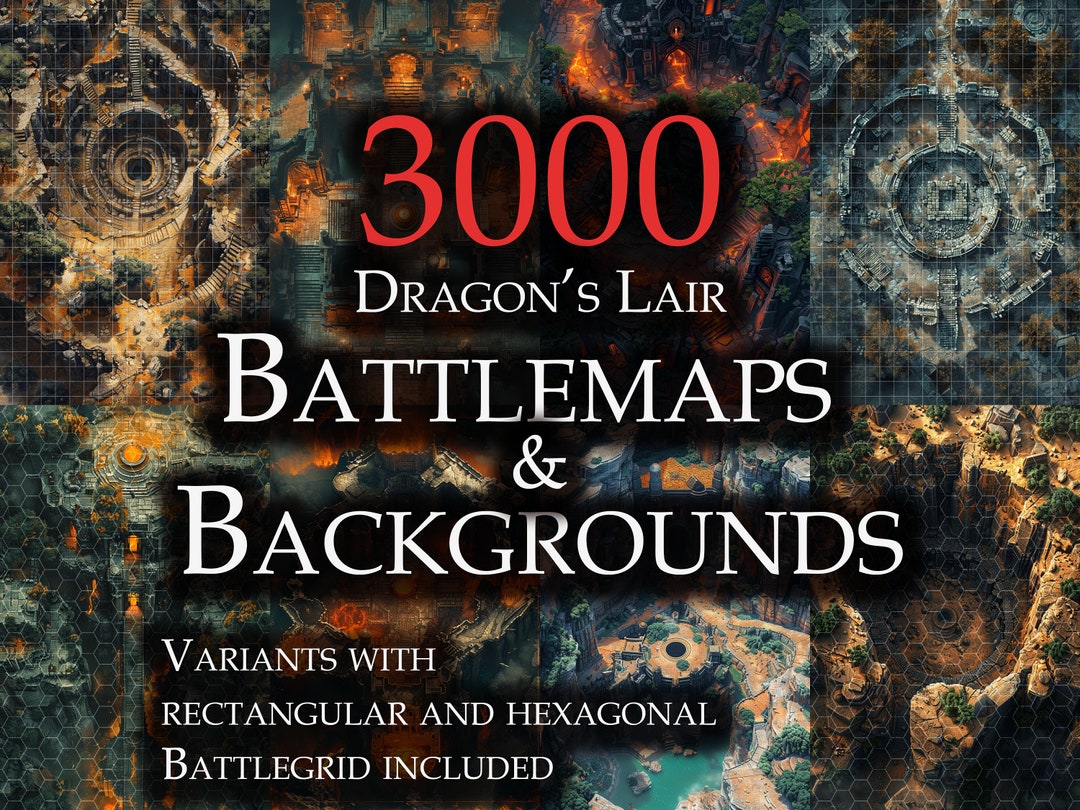 Dungeons and Dragons Battlemaps & Backgrounds in Dragon's Lair Theme ...